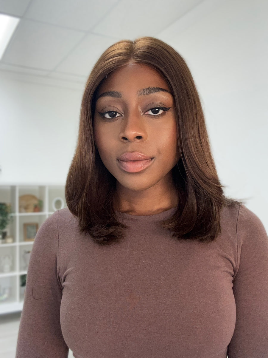 Madison Hair Collection Luxury Cap Lace Top Wig, "Chocolate Brown" (R2 ...
