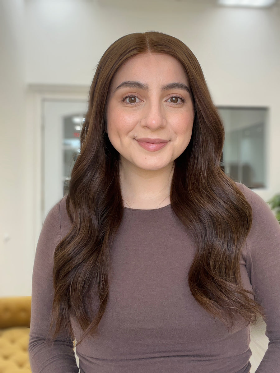 Debra's Enchanted Premium European Lace Top Wig, "Chocolate Brown" (R3 ...