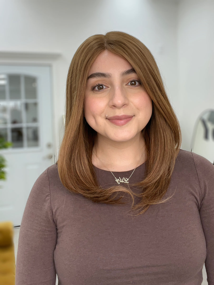 Dimples Silk Top, Lace Front Wig, "Ava" (R2705) – Silk or Lace