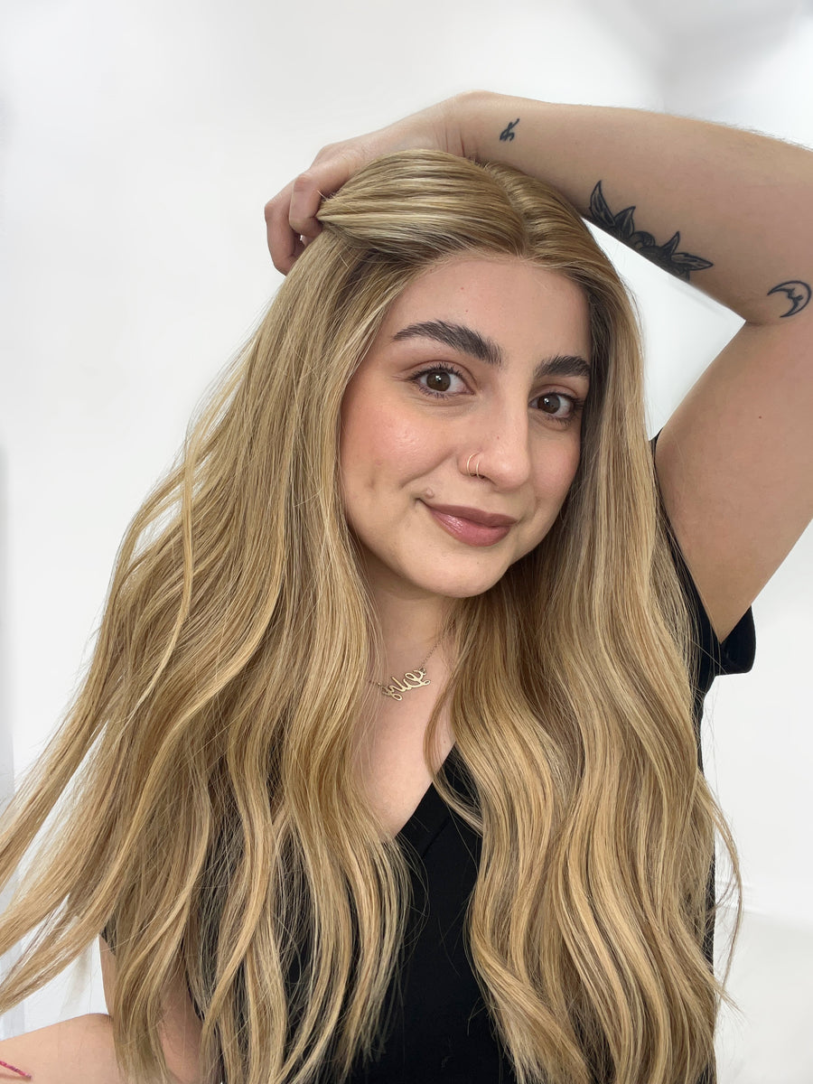 Highline Lace Top Wig, "Butterscotch Blonde" (R1873) – Silk or Lace