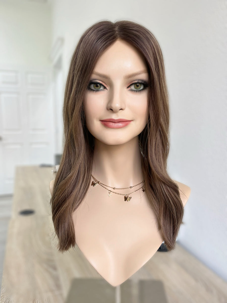 Serenity Closed Lace Topper, "Rooted Neutral Brunette" (R2274) – Silk ...