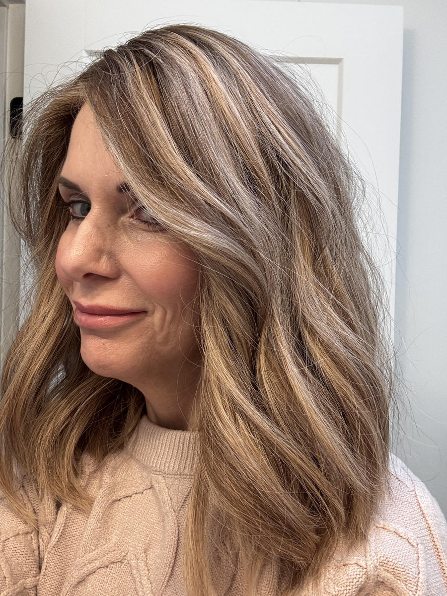 Miri Wigs Silk Top, Lace Front Wig, "Highlighted Bronde" (D410) – Silk ...