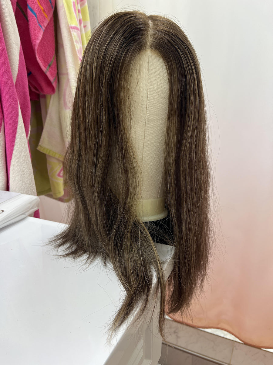 Georgia Hair Solutions Lace Top Wig, "Dimensional Highlighted Brunette ...